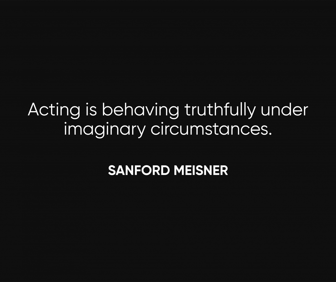 Sanford Meisner Technique | FOCAL